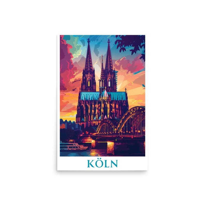 Cologne Cathedral Poster – Germany Travel Art Print - Etsy