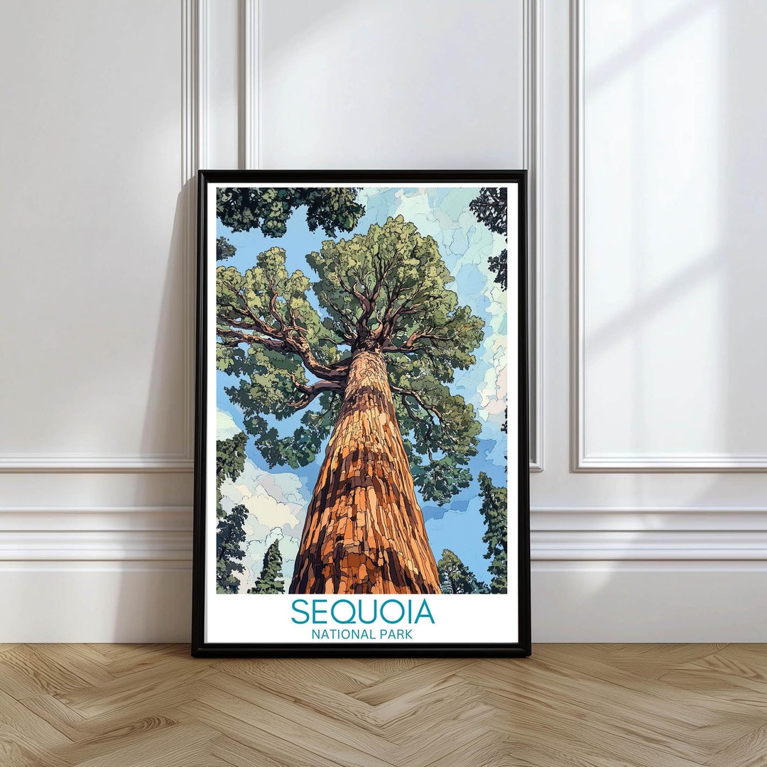 Sequoia National Park Poster Sequoia National Park Travel Poster ...