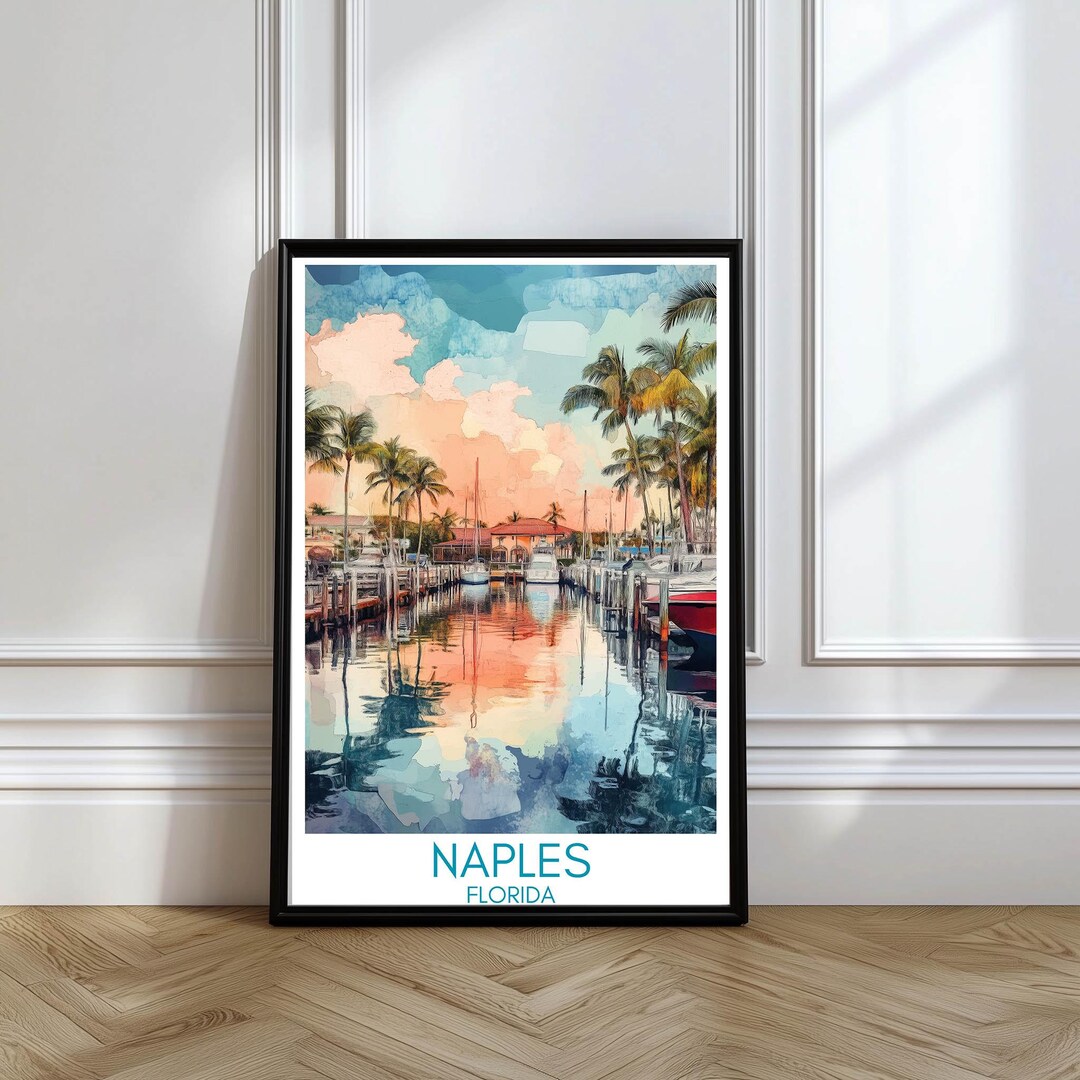 Naples Florida Wall Art Naples Travel Print Naples Travel Poster Naples ...