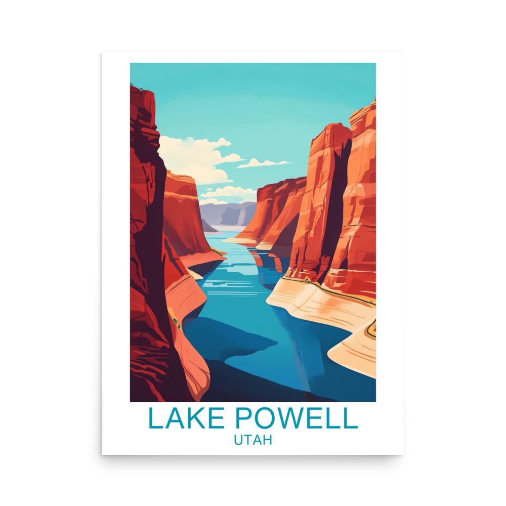 Lake Powell Poster Lake Powell Wall Art Home Decor Gift for Utah Nature ...
