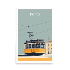 Porto Poster Porto Travel Poster Porto Trolley Poster Porto Cable Car ...
