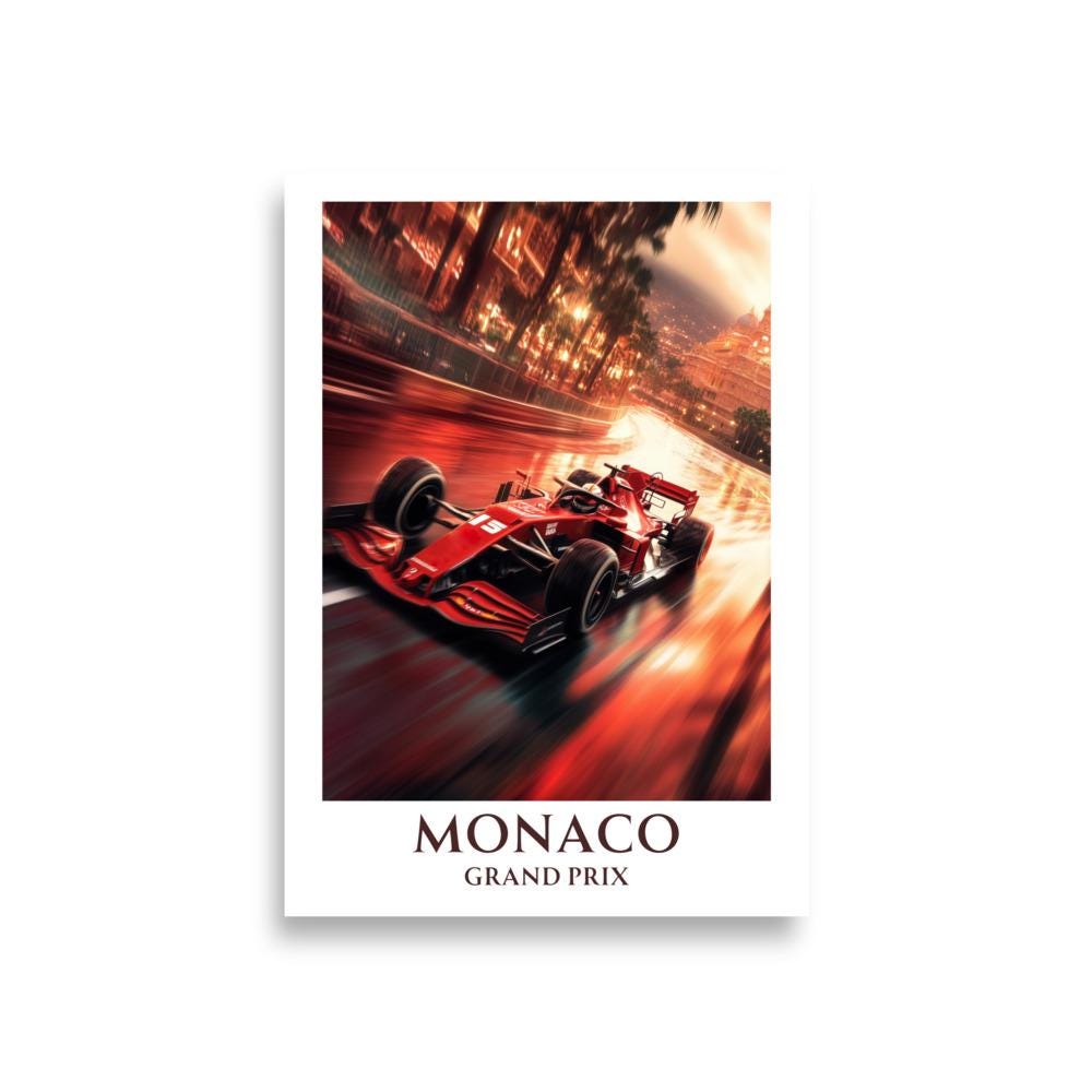 Formula 1 Monaco Grand Prix Poster Formula 1 Monaco Grand Prix Grand ...