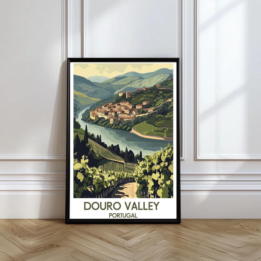 Douro Valley Poster Douro Valley Wall Art Vineyards Wall Art Wine Decor ...