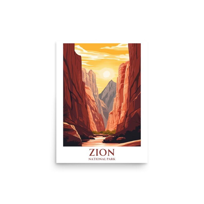 Zion National Park Wall Art Zion National Park Poster Zion Poster Home ...