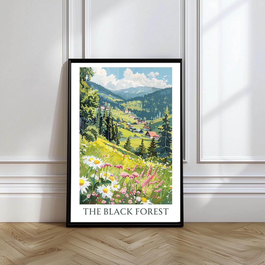 Poster of the Black Forest in Germany Hiking Lovers Gift From Black ...
