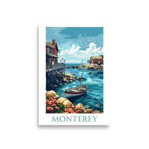 Monterey Travel Poster California Poster Monterey Wall Art Monterey ...