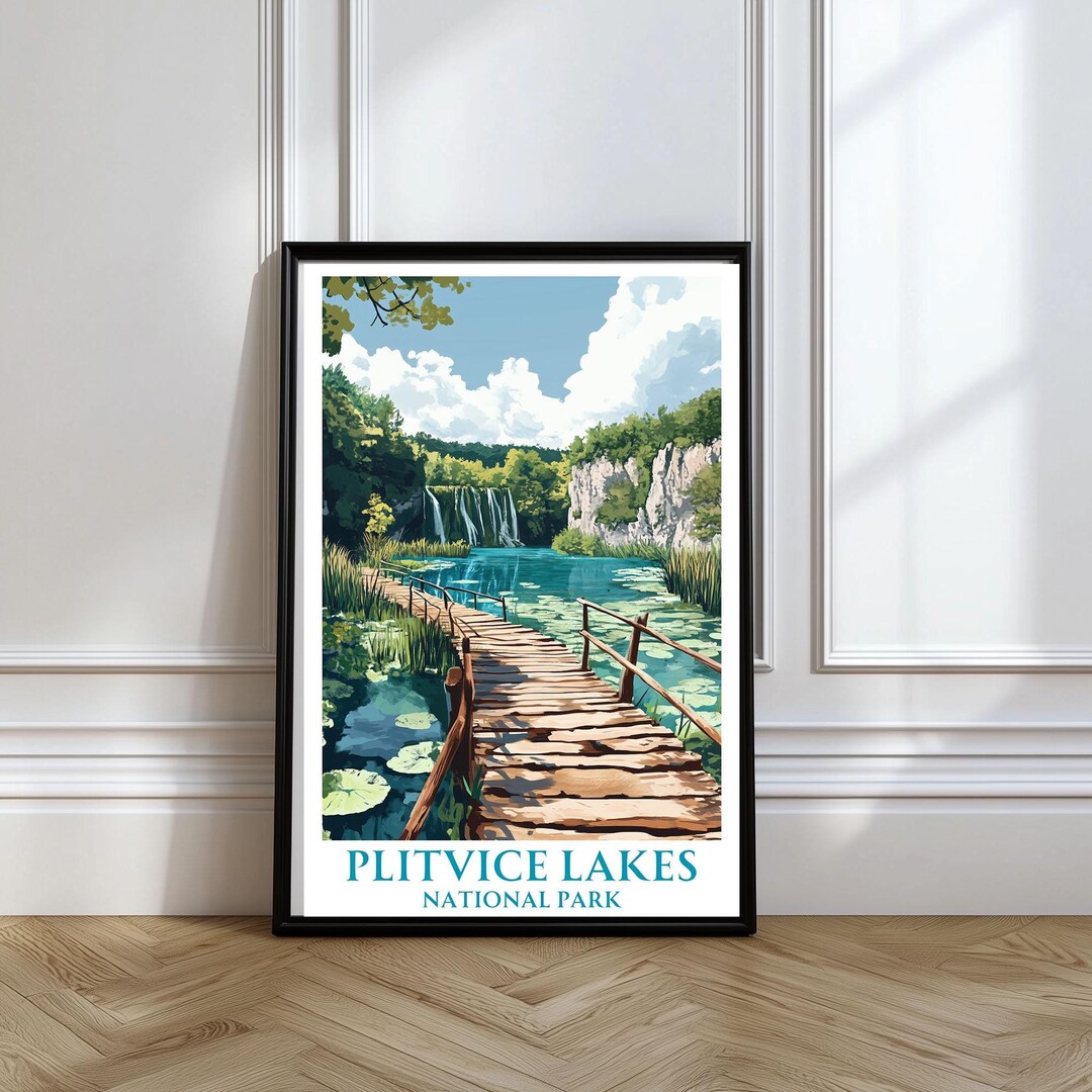 Plitvice Lakes Poster Plitvice Lakes Wall Art Plitvice Lakes National ...
