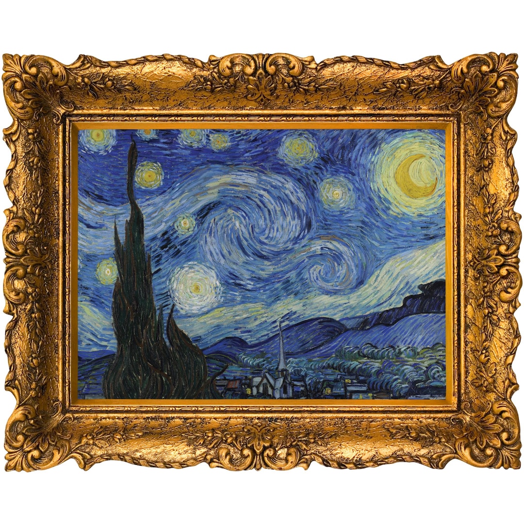 Van Gogh Starry Night Printable Wall Art – 8x10 PDF Digital Download ...