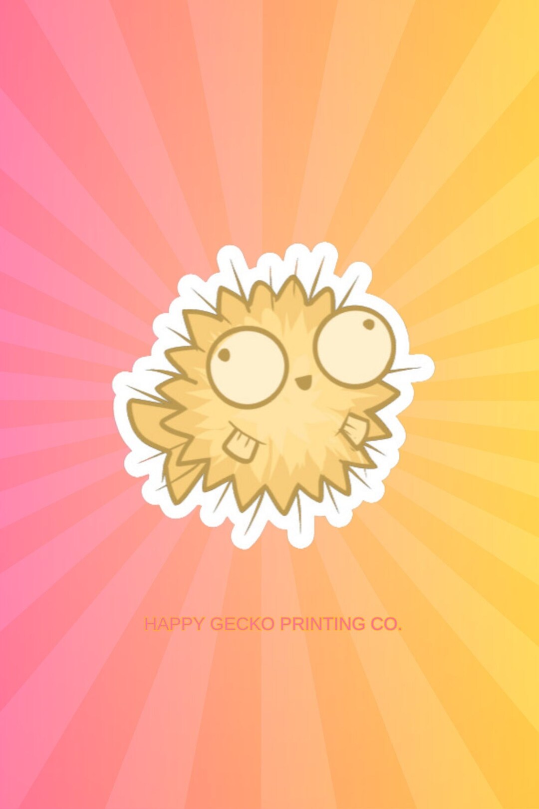 Puffer Fish Sticker, Waterproof Vinyl Art Sticker Decal - Etsy