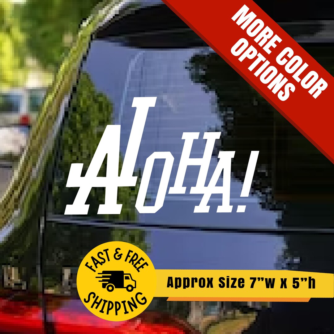 Aloha Decal, Aloha Sticker, Hawaiian Aloha Decal, Aloha Car Window ...