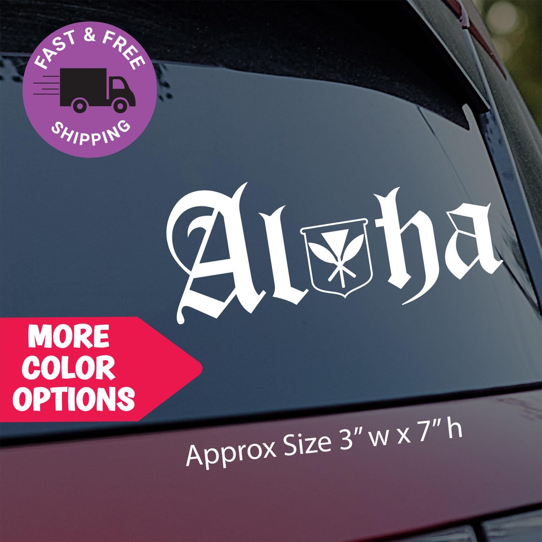 Kanaka Maoli Flag Car Decal, Hawaiian Sovereignty Vinyl Sticker, Native ...