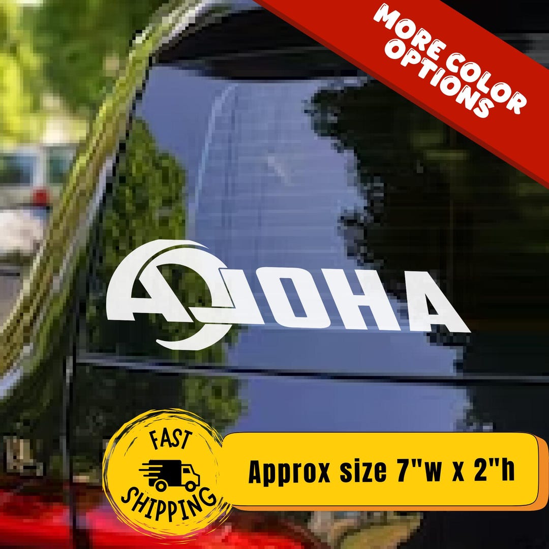Aloha Decal Sticker, Hawaiian Aloha Vinyl Decal, Island Style Car Decal ...