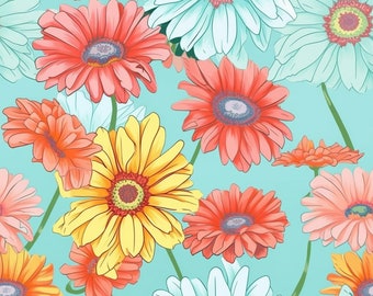 White Gerber Daisies Cross Stitch Pattern - Etsy