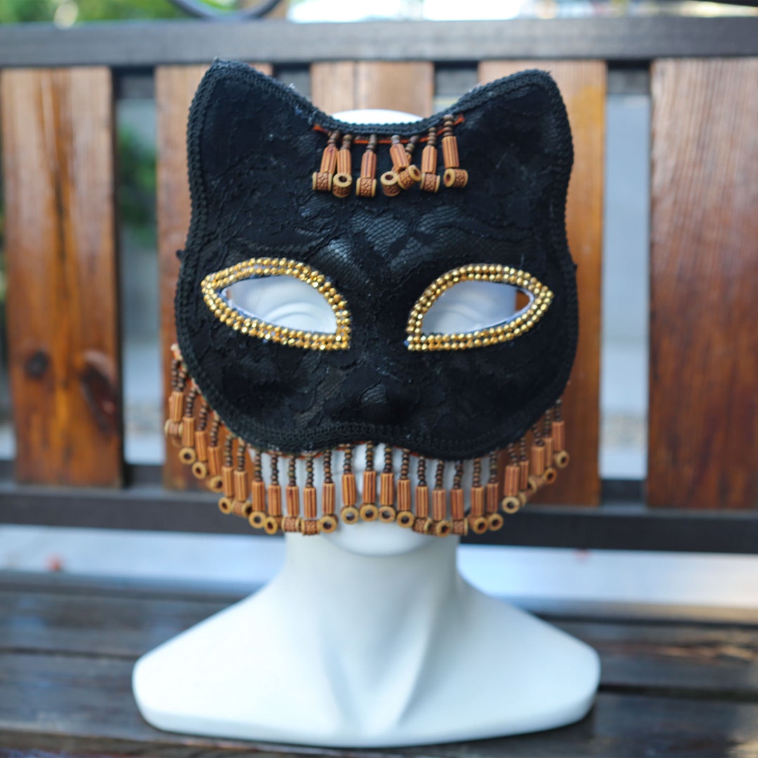 Masquerade Party Cat Mask Half Face Mardi Gras Mask Halloween - Etsy
