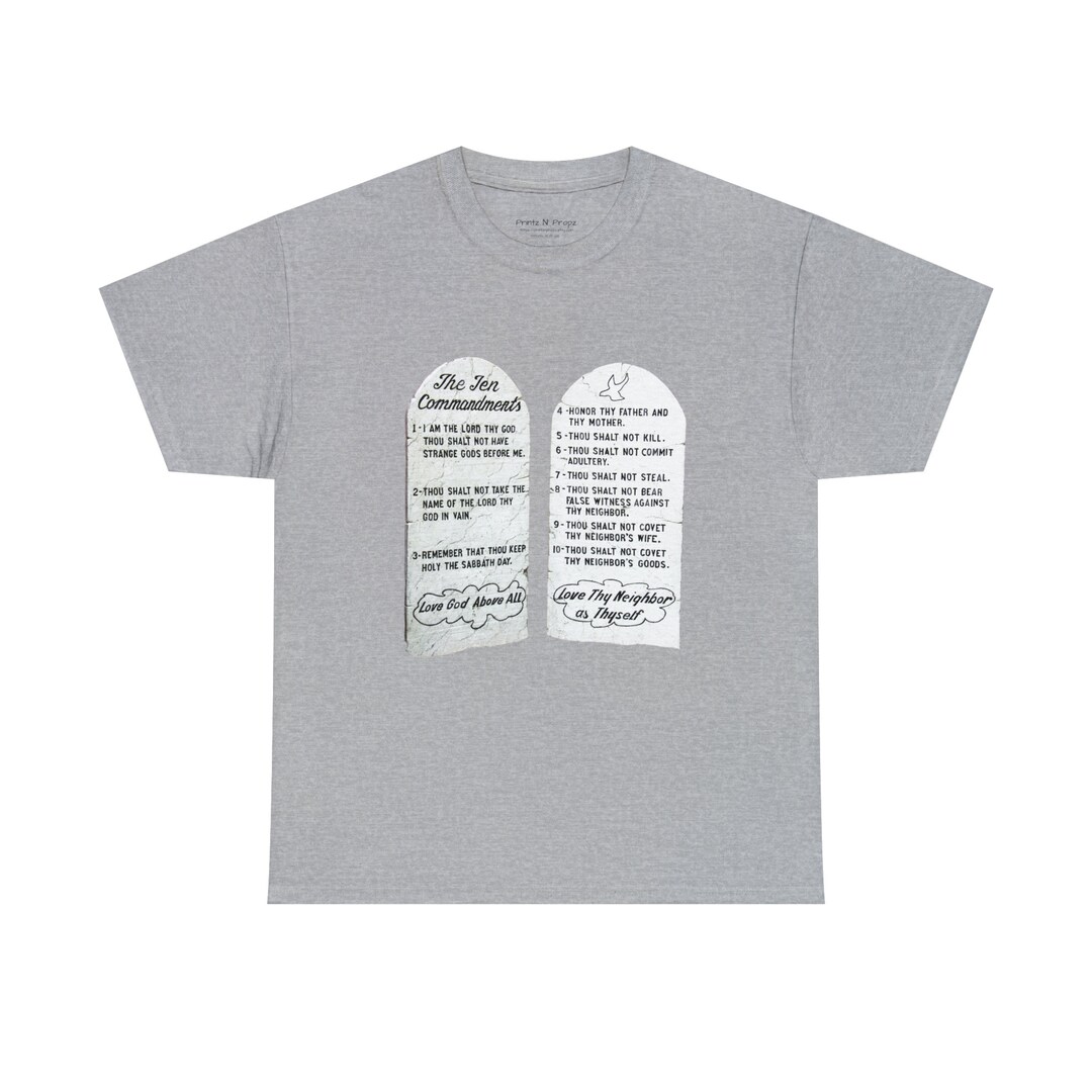 Ten Commandments Christian Tee Shirt - Etsy