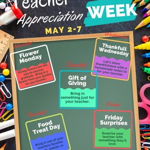 Teacher Appreciation Week Printable, Editable Teacher Appreciation Week ...