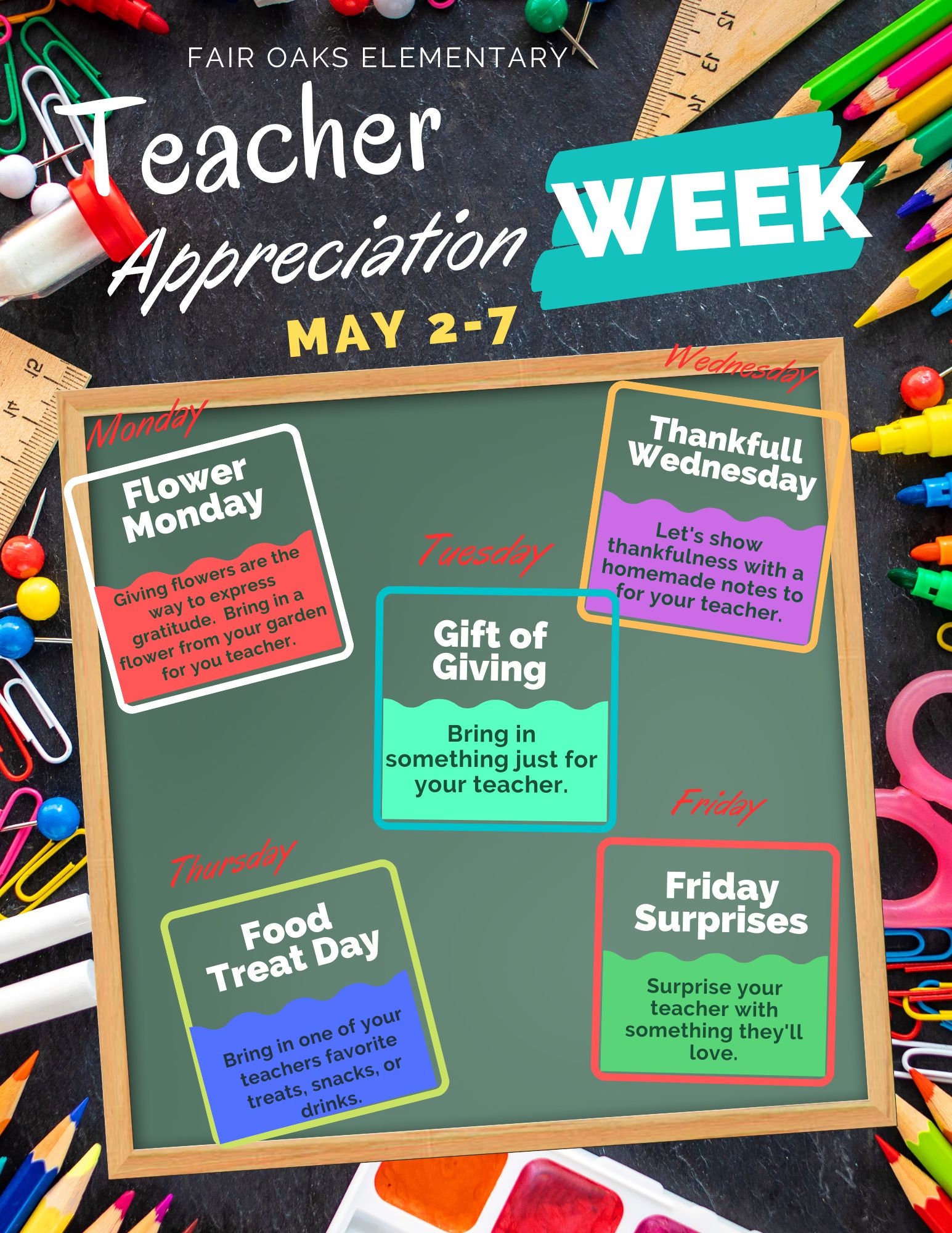 Teacher Appreciation Week Printable, Editable Teacher Appreciation Week ...