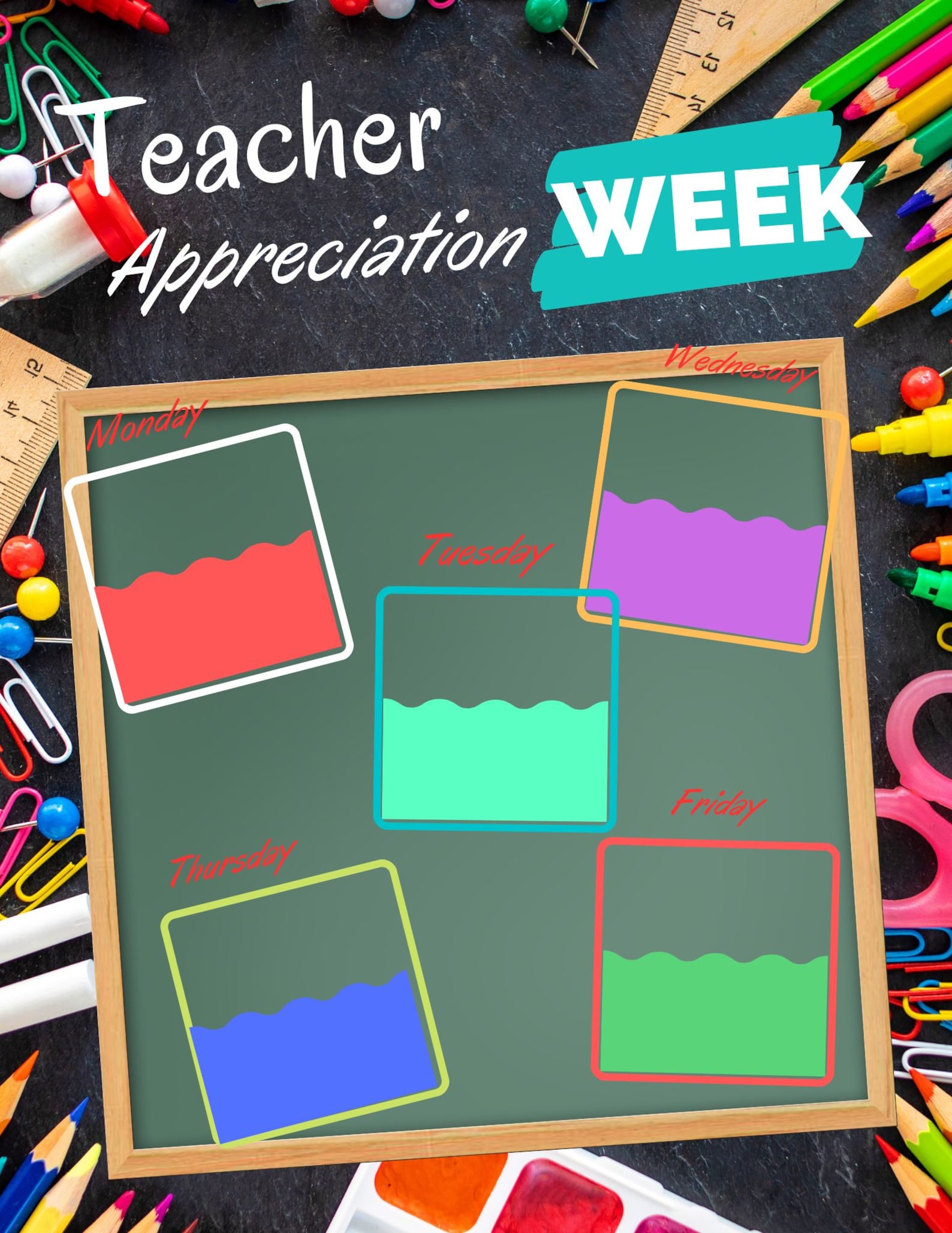 Teacher Appreciation Week Printable, Editable Teacher Appreciation Week ...