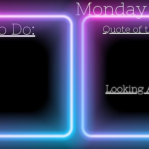 Neon Daily Classroom Agenda, Teacher Organization, Google Slide ...