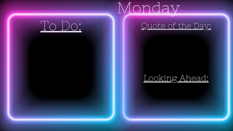 Neon Daily Classroom Agenda, Teacher Organization, Google Slide ...