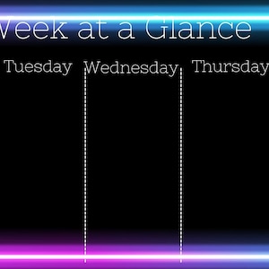 Neon Daily Classroom Agenda, Teacher Organization, Google Slide ...