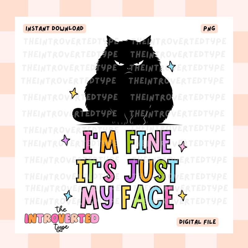 Im Fine Cat Logo - Etsy
