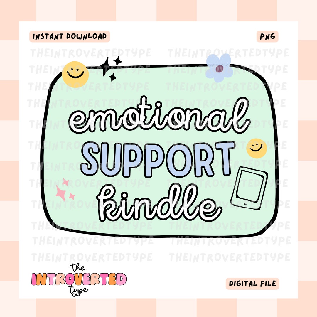 Emotional Support Kindle || PNG, Transparent Background, Mental Health ...