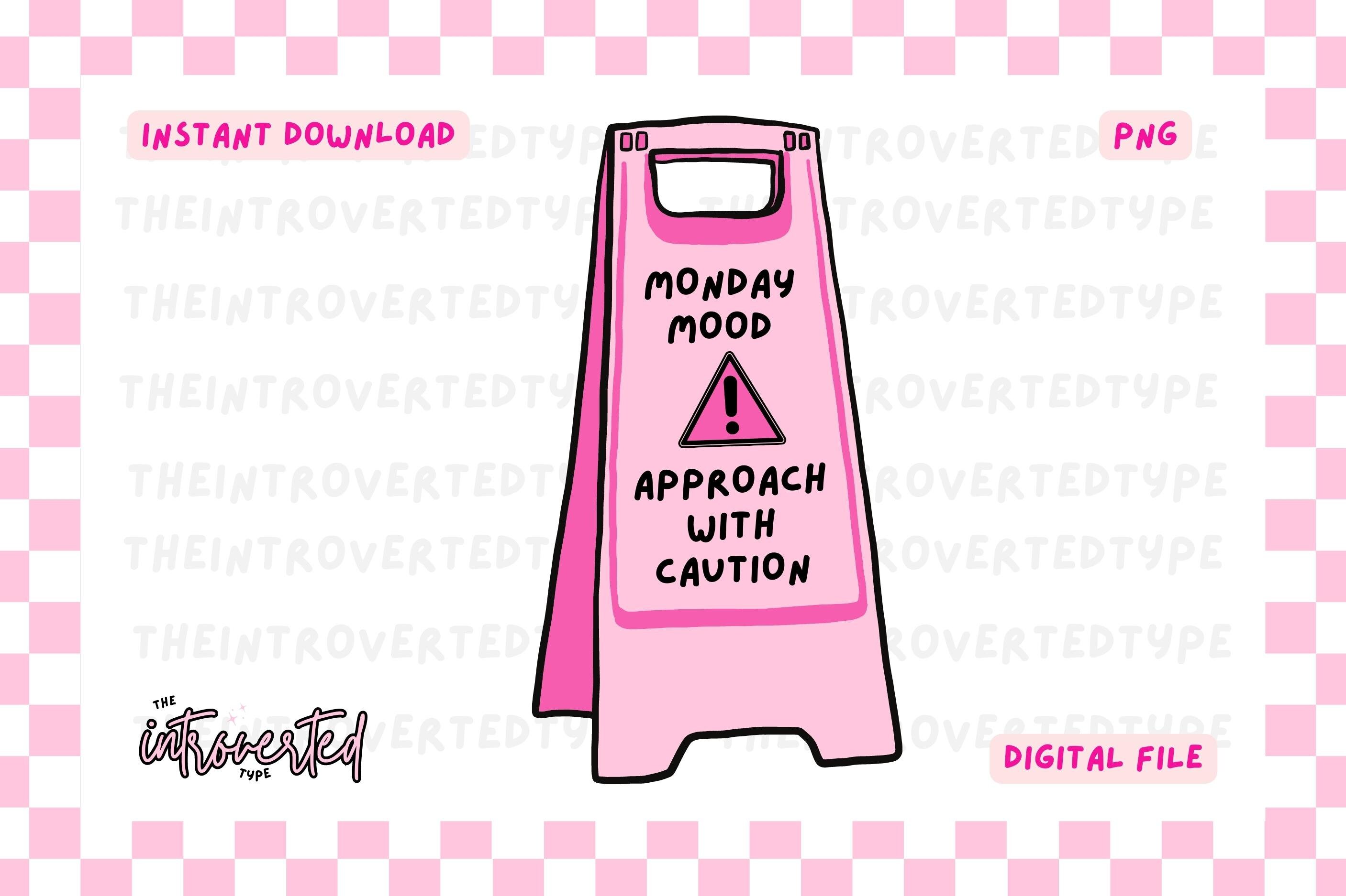 Monday Mood PNG Transparent Background Clip Art Funny - Etsy