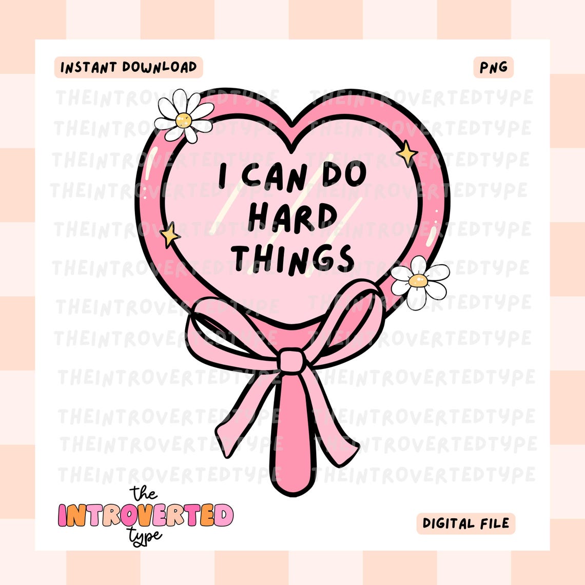 I Can Do Hard Things || PNG | Transparent BG | Positive | Mental Health ...