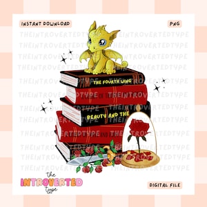 Fantasy Book Stack || PNG, Transparent Background, Bookworm, Dragons ...