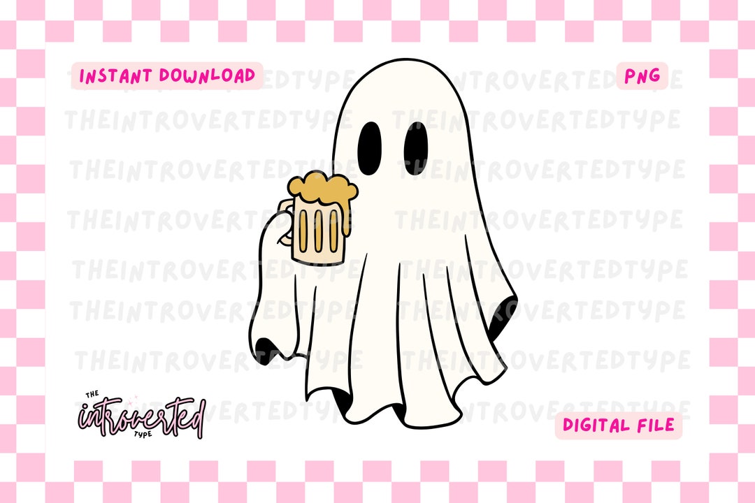 Boozy Ghost PNG Transparent Background Halloween Ghost - Etsy