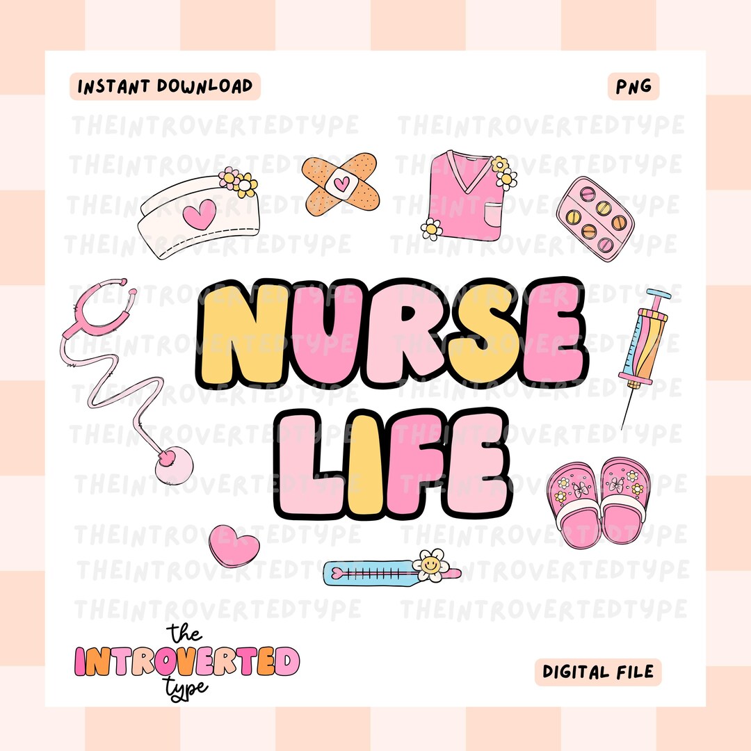 Nurse Life || PNG, Transparent Background, Nurse Clipart, Healthcare ...