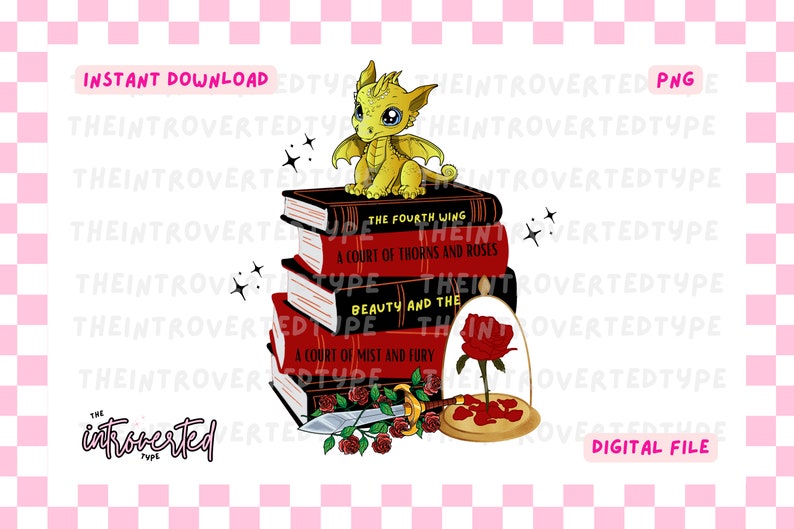 Fantasy Book Stack PNG, Transparent Background, Bookworm, Dragons ...