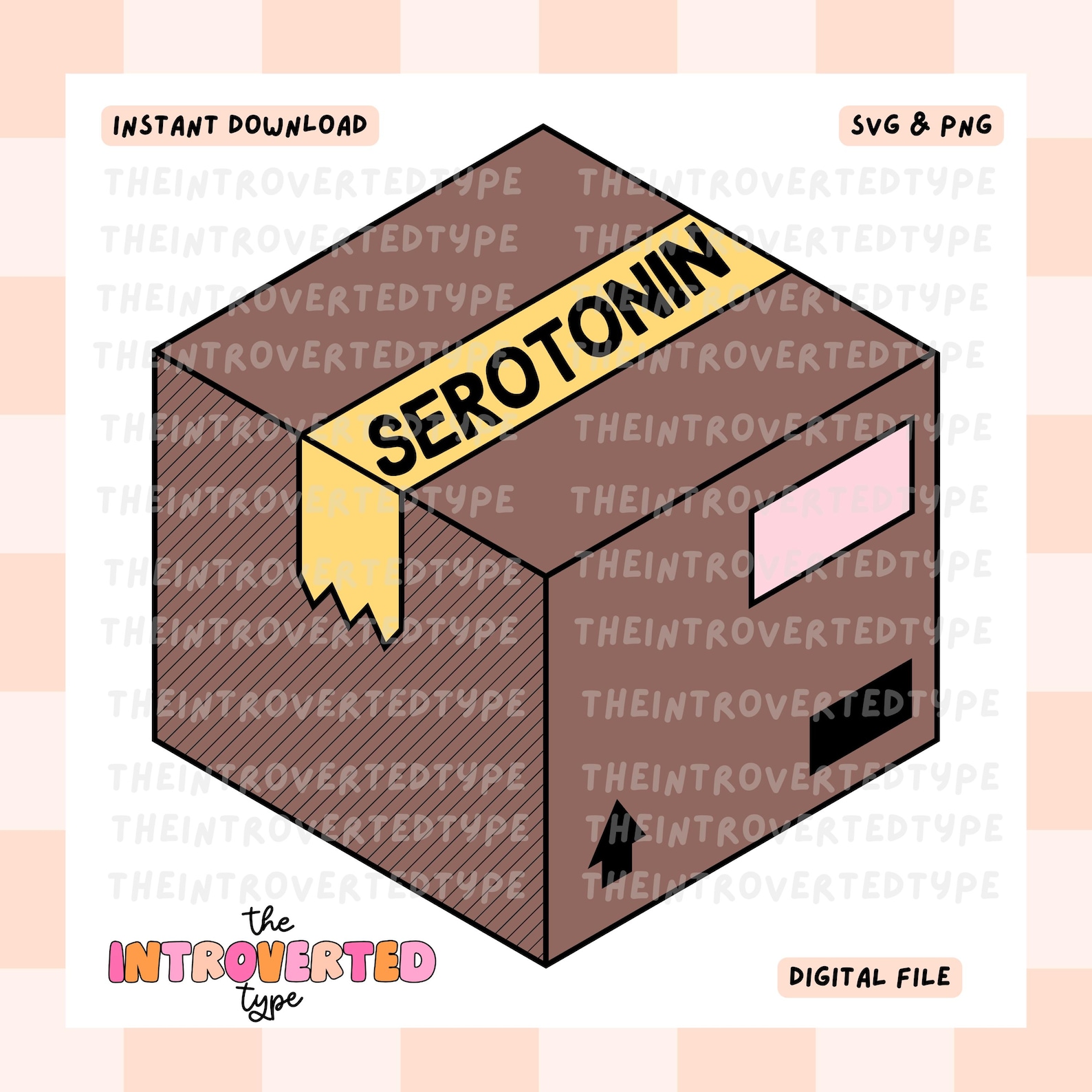 Serotonin || SVG, PNG, Transparent, Mental Health, Funny Quotes, Trendy ...