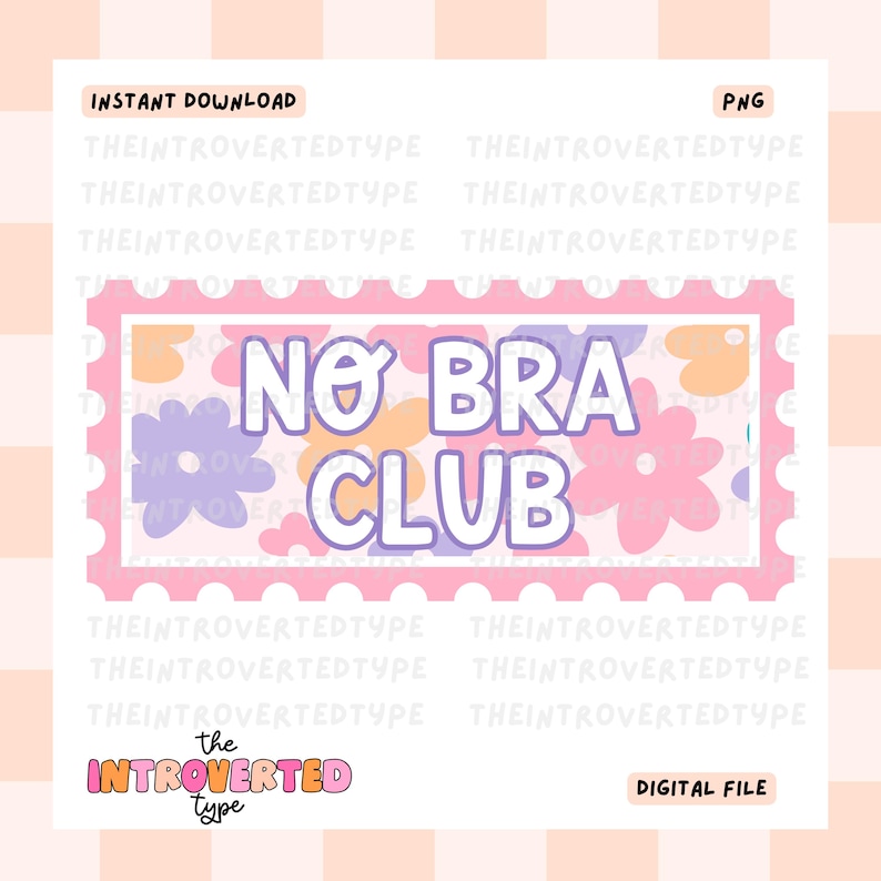 No Bra Club || PNG, Transparent Background, Clip Art, Funny ...