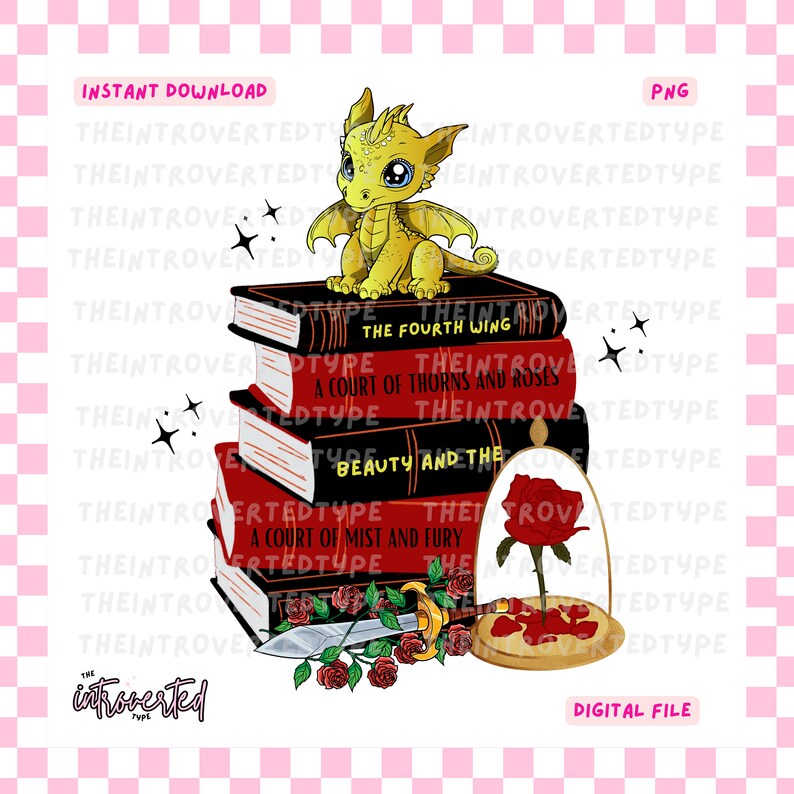 Fantasy Book Stack PNG, Transparent Background, Bookworm, Dragons ...