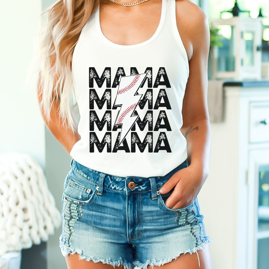Baseball Mom Tank, Baseball Mama Tank Top, Baseball Mama Tank, Baseball ...