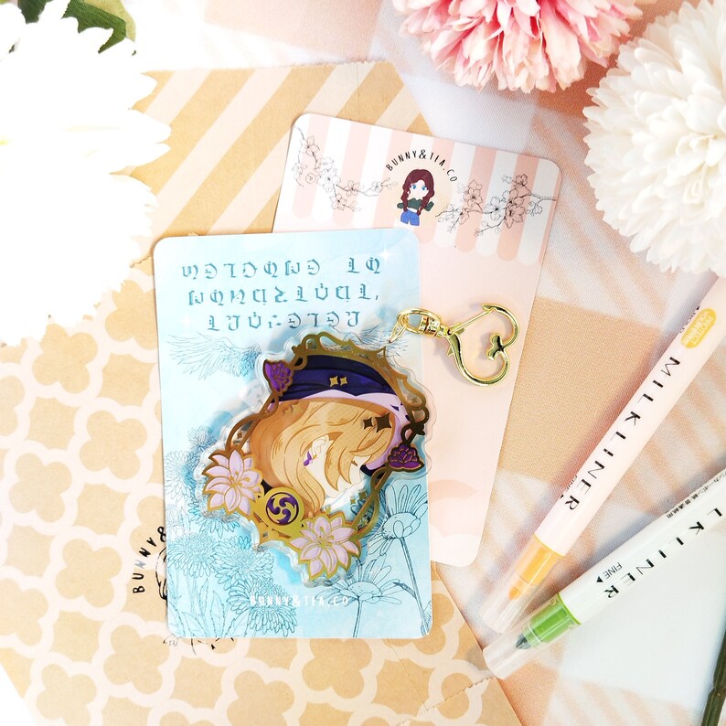 Genshin Impact Keychains Jean, Lisa, Razor, Bennett Mondstadt Portrait ...