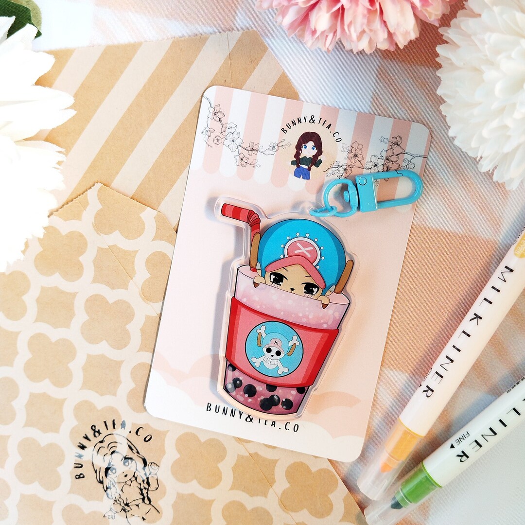 Chibi Chopper One Piece Inspired Bubble Tea Keychain | 3 Inches Tall ...