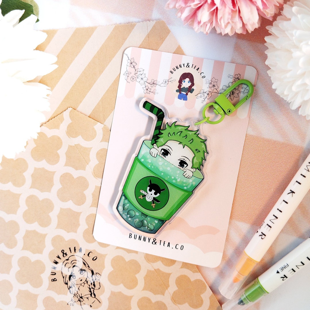 Chibi Zoro One Piece Inspirierte Bubble Tea Schlüsselanhänger | 3cm ...