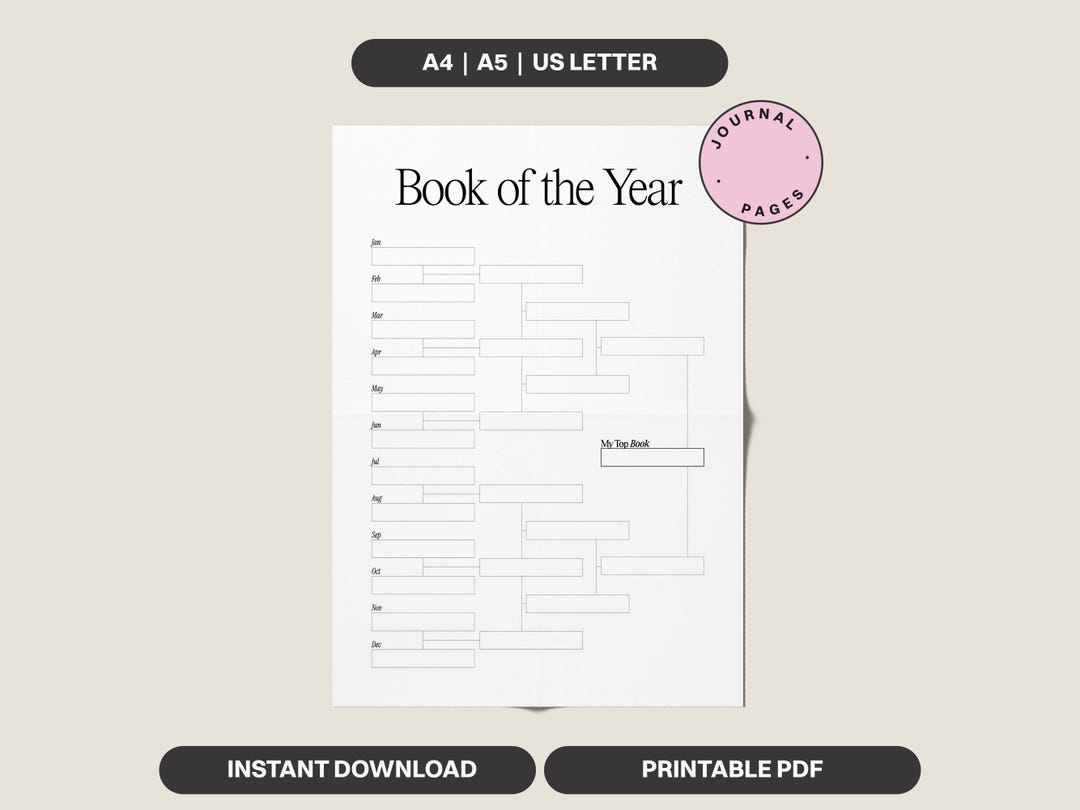 Aesthetic Book Tracker: Printable Reading Journal Page for Digital ...