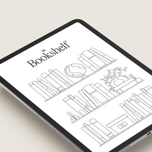 Aesthetic Bookshelf Reading Tracker: Printable Journal Page for Digital ...