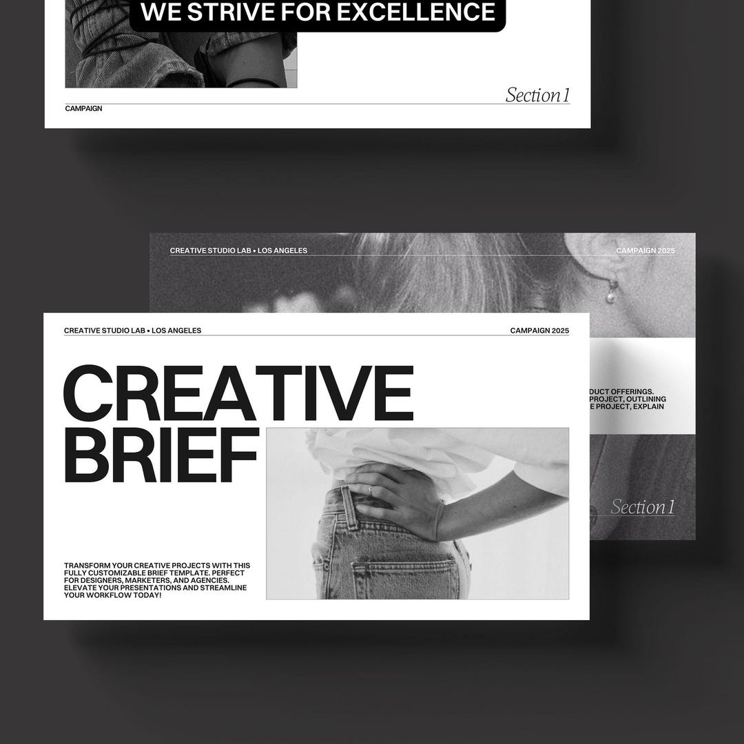 Creative Brief Presentation Template: 20 Customizable Canva Slides for Branding & Marketing - Etsy