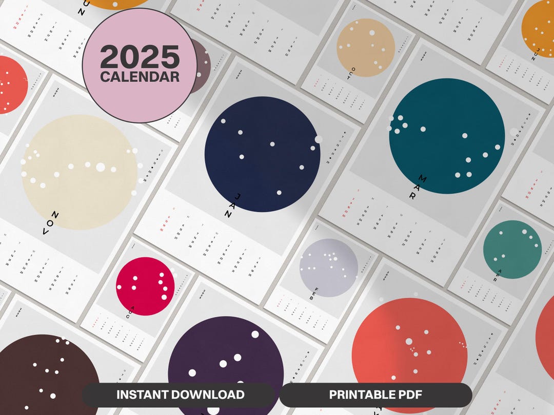 2025 Constellation Calendar Printable Monthly Calendar With Moon Phases ...
