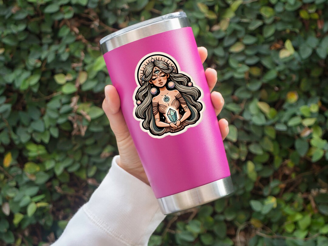 Spiritual Seraphina Sticker - Goddess Decal - Crystal Vinyl Decal ...