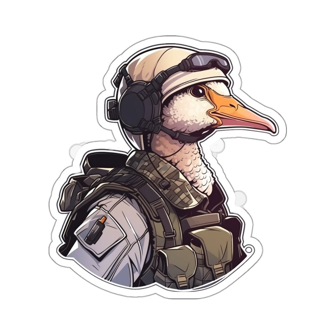 Captain Honks, Goose, the Pilot Military, Tactical, Sticker - Etsy