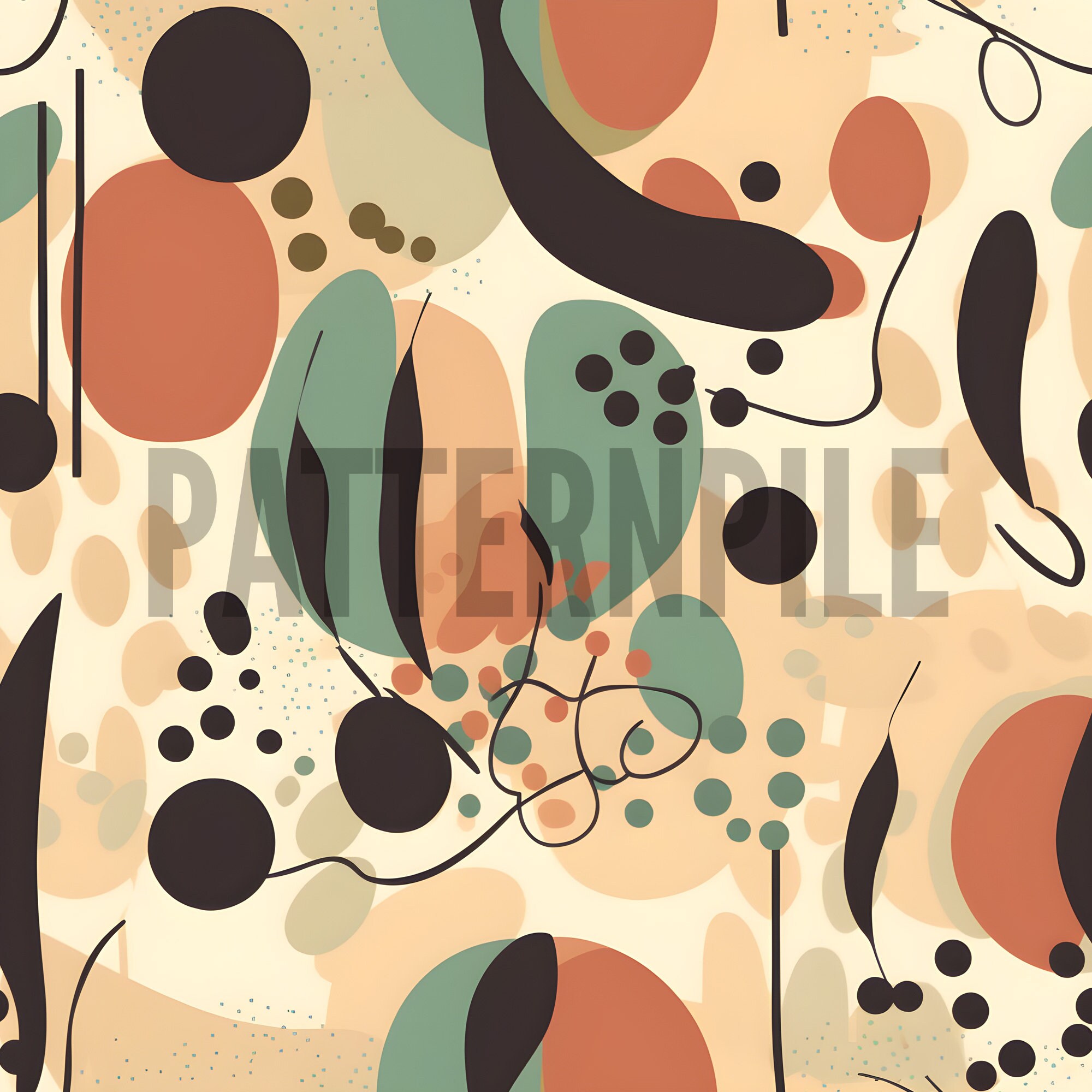 8 Midcentury Modern, High Resolution, Seamless Digital Patterns. - Etsy