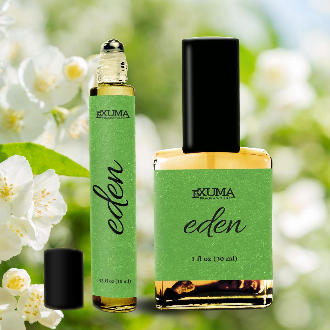 Eden Perfume Oil or Spray: Jasmine, Sandalwood, Mineral Notes - Natural ...