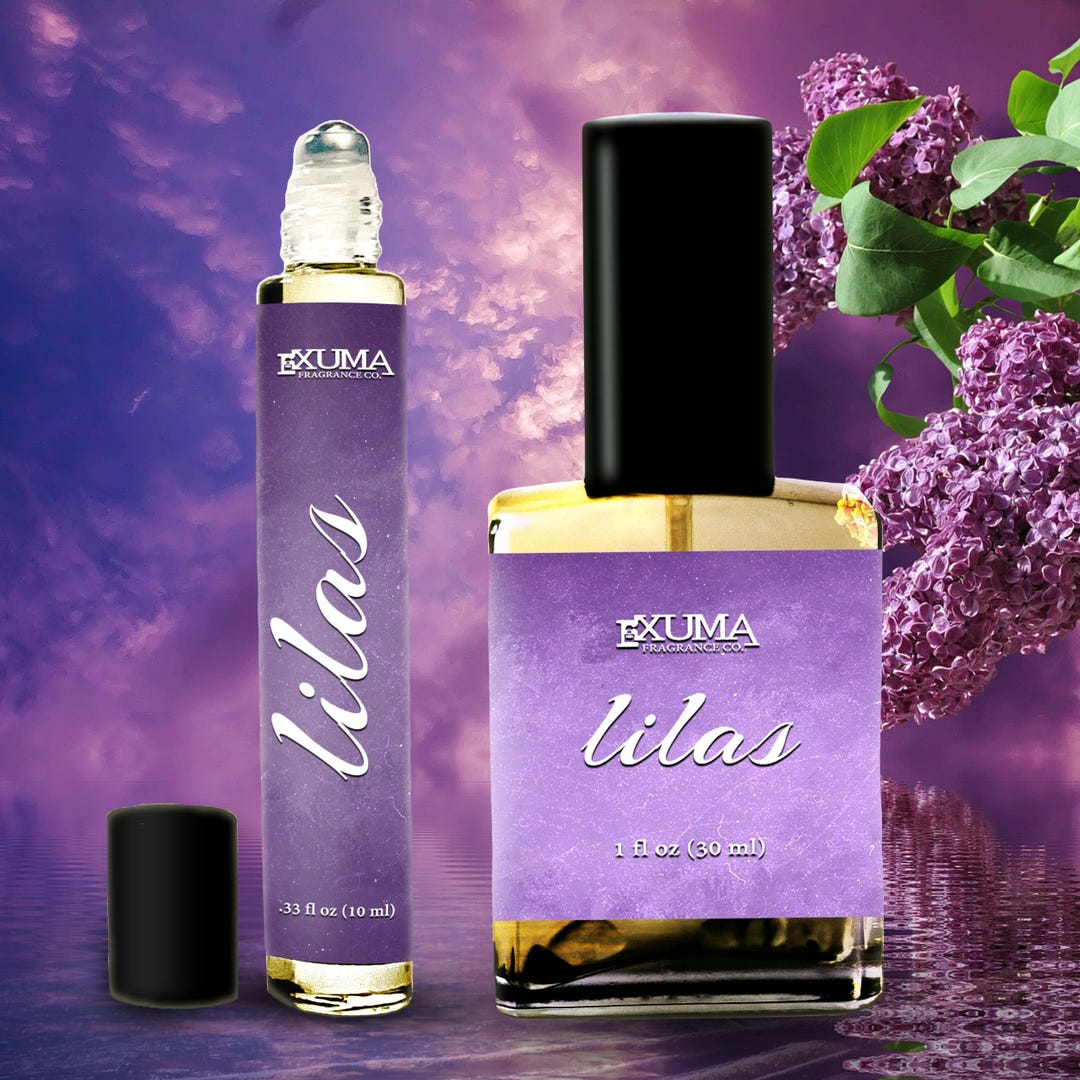 Lilas Perfume: Lilac, Soft Leather, White Amber Fragrance - Floral Skin ...
