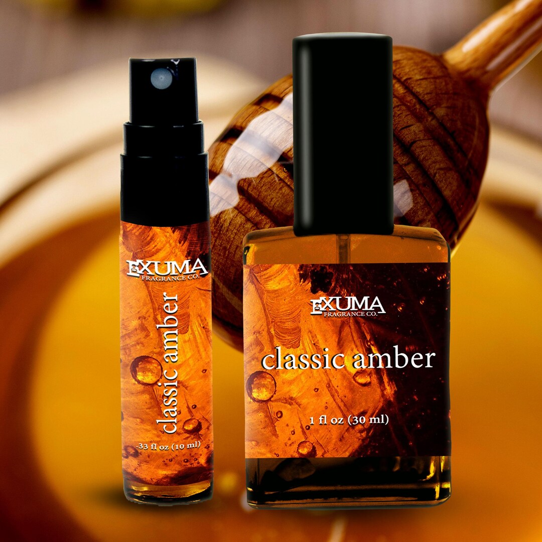 Classic Amber Perfume Oil or Spray, Honey, Labdanum, Herbs and Vanilla ...
